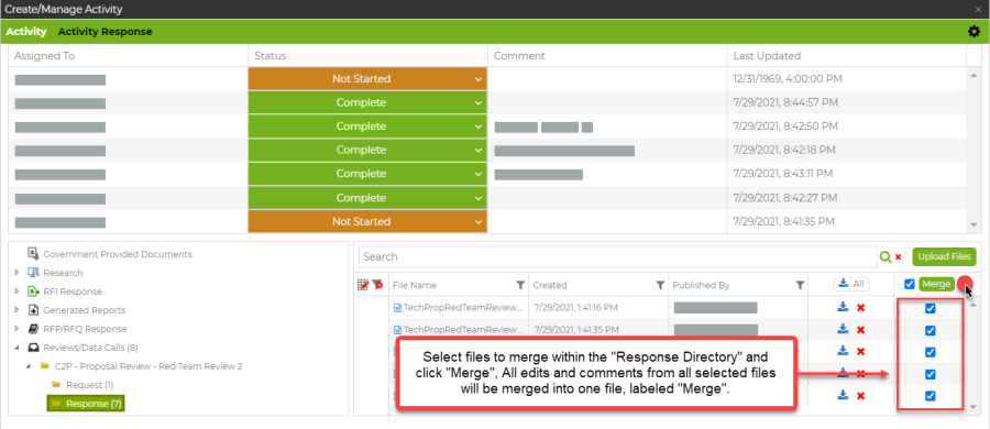 Managing An Individual Activity